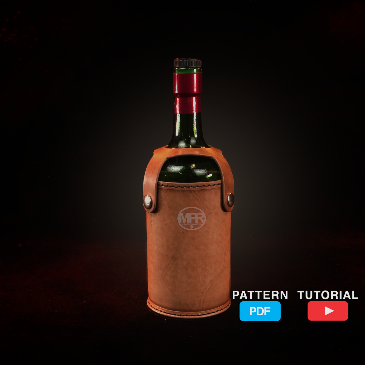 Joey Wine Bottle Cover - MPR Leatherworks
