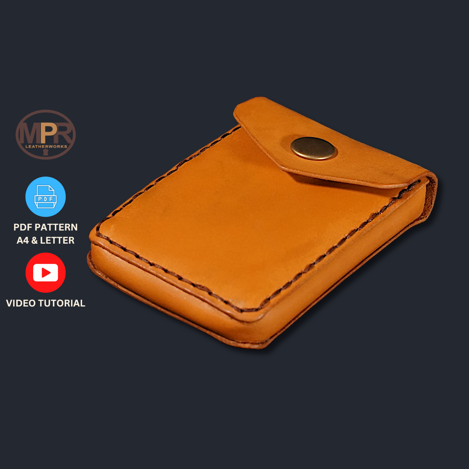 Coin Pouch Leather Pattern - MPR Leatherworks