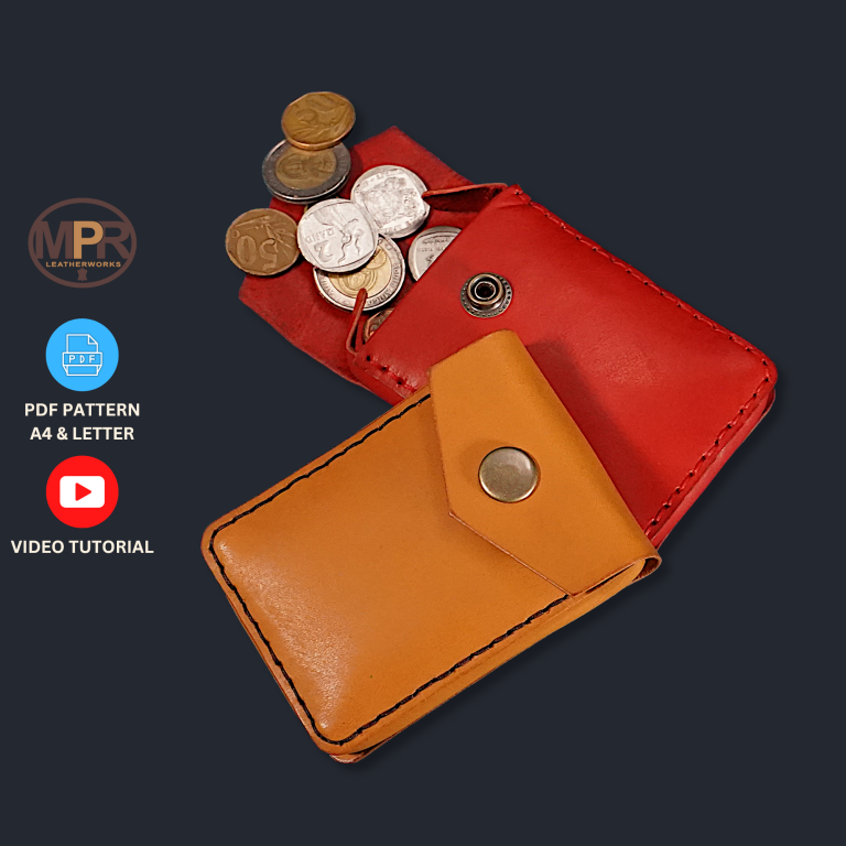 Coin Pouch Leather Pattern - MPR Leatherworks